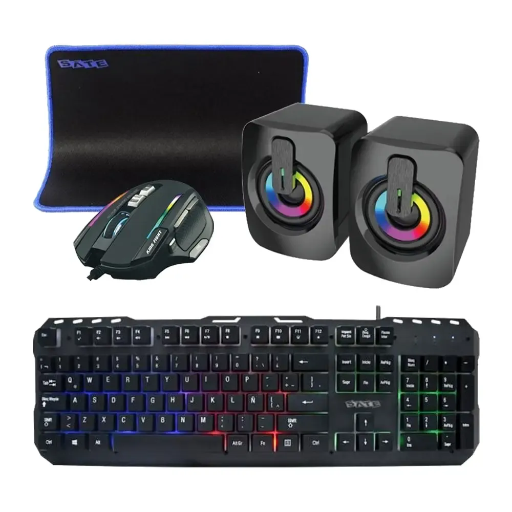 Kit Gamer Sate GK-42 Teclado + Mouse + Mousepad + Speaker / Español ...