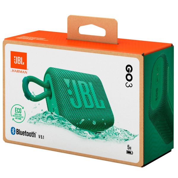 Speaker Portatil JBL Go 3 Eco - Verde | Smart House, Tienda Online